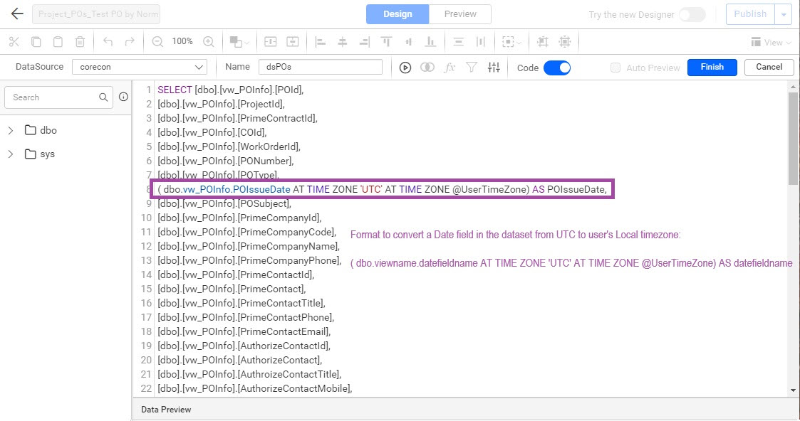 Add Custom Log Report Advanced Topic Report Design Display Dates In Users Timezone And