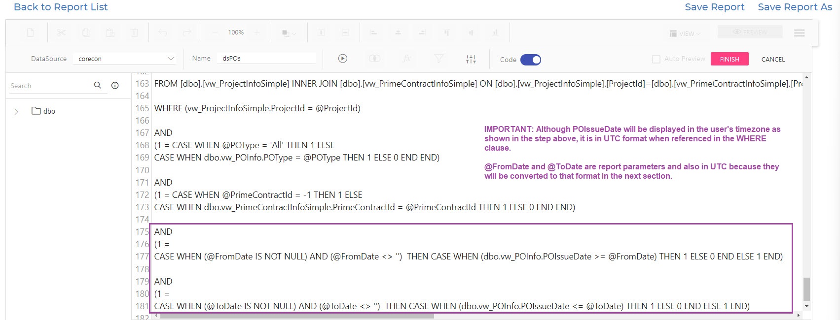 Add Custom Log Report Advanced Topic Report Design Display Dates In Users Timezone And