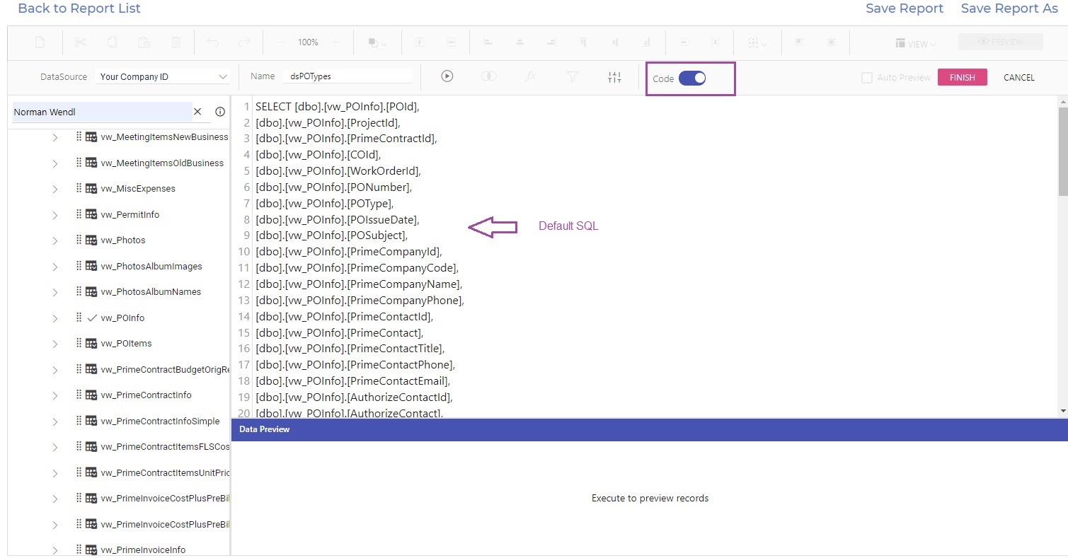 Add Custom Log Report Advanced Topic Report Design Adding Visible