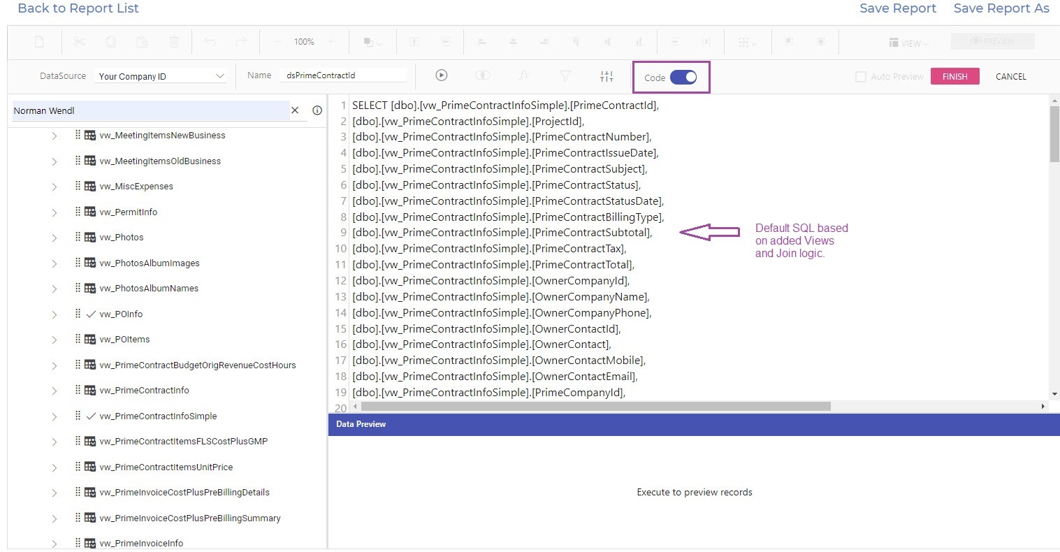 Add Custom Log Report Advanced Topic Report Design Adding Visible 2383